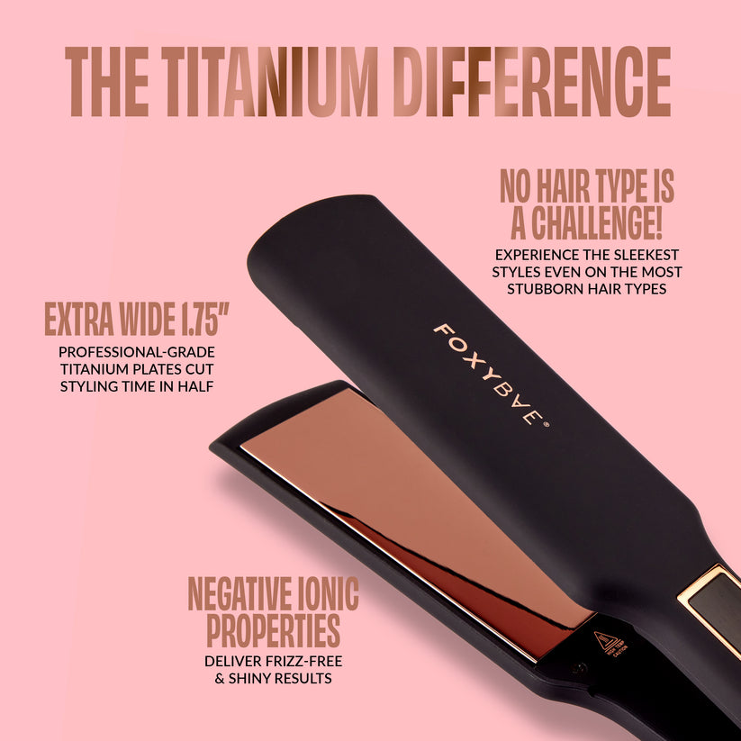 Rose Gold Titanium 1.75” Flat Iron – FOXYBAE.COM